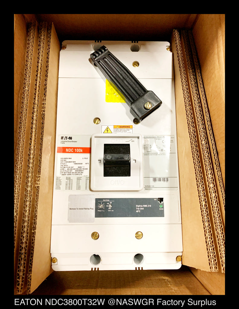Eaton NDC3800T32W Molded Case Circuit Breaker - 800 Amp - Unused ...