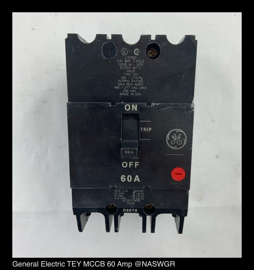 General Electric TEY360 Molded Case Circuit Breaker - 60 Amp — North ...