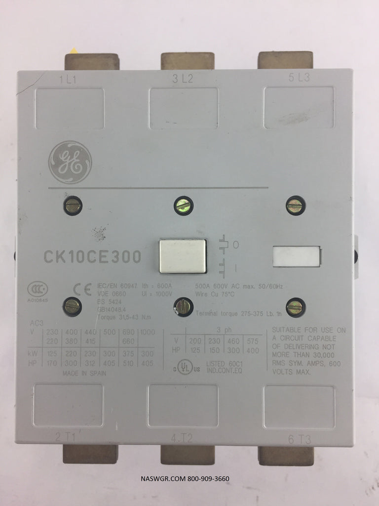 GE CK10CE300 Contactor ~ 500 Amp/120v — North American Switchgear Store