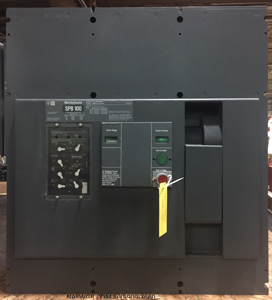 Westinghouse SPB 100 Circuit Breaker (M/O,B/I) - 4000 Amp — North ...