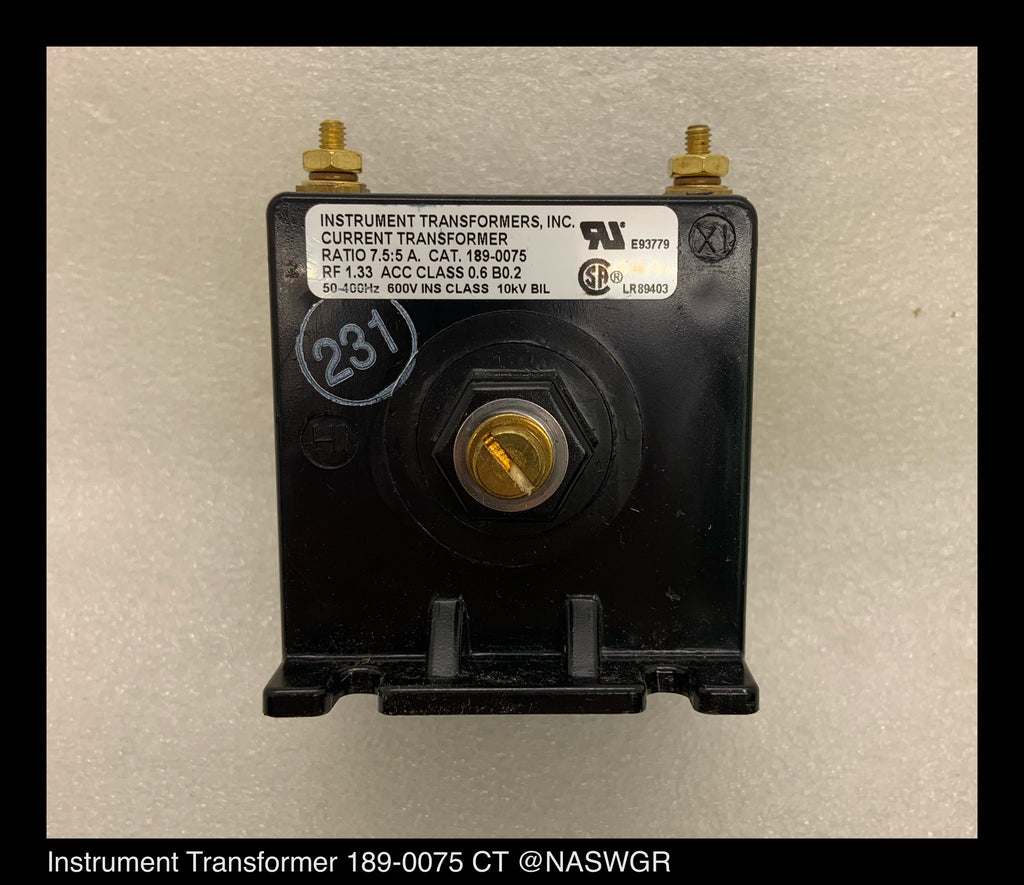 Instrument Transformers 189-0075 Current Transformer ~ Unused Surplus ...