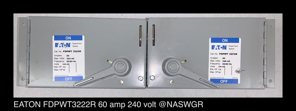 Eaton FDPWT3222R Fusible Panelboard Switch - 60/60 Amp - Unused — North ...