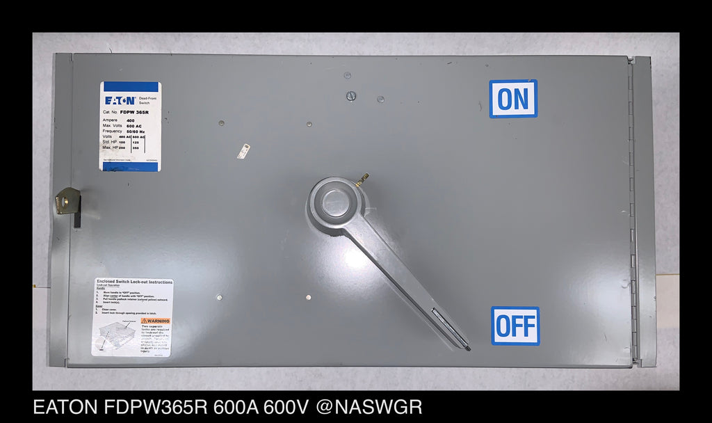 Eaton FDPW365R Fusible Panelboard Switch - 400 Amp - Unused — North ...