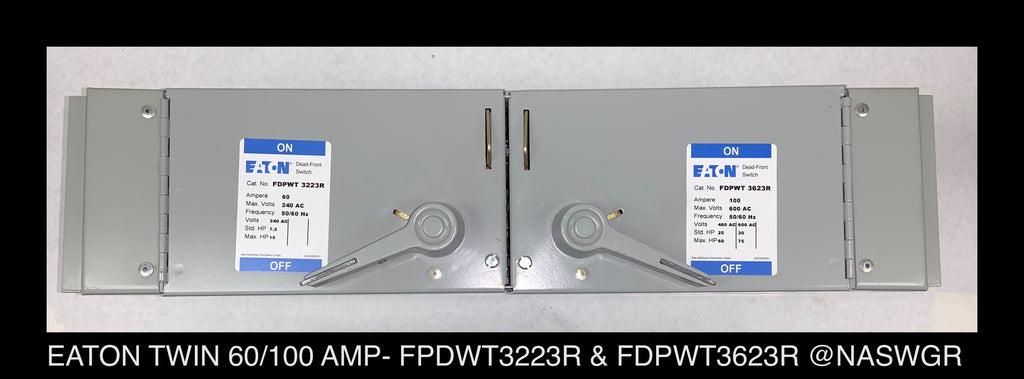 Eaton FDPWT3223R/3623R Fusible Panelboard Switch - 60/100 Amp - Unused ...