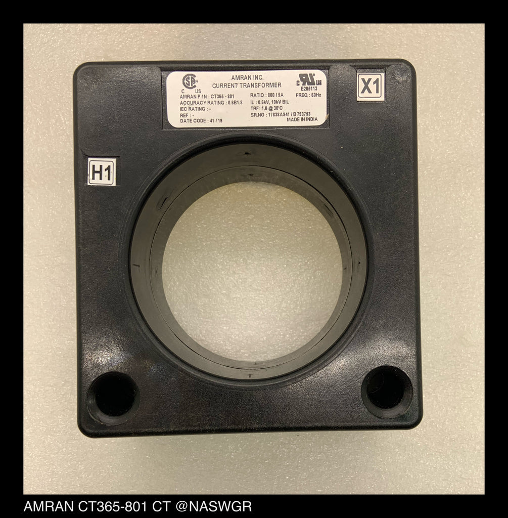 Amran CT365-801 Current Transformer - 800:5 Amp - Unused — North ...