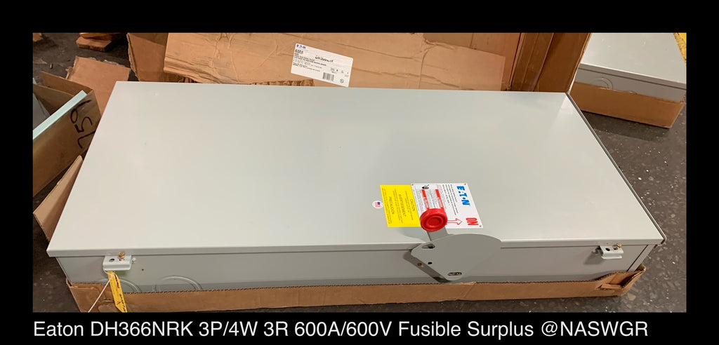 Eaton DH366NRK Heavy Duty Safety Switch - 600A/600V/3P4W/N3R - Unused ...