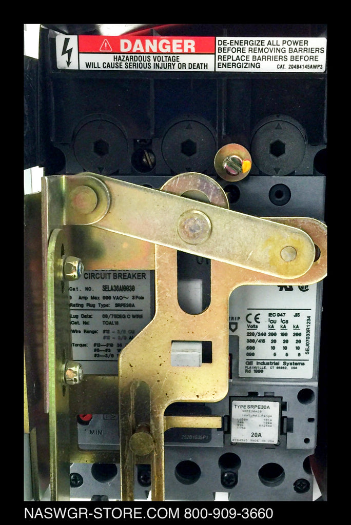 GE 8000 Series Size 1 Breaker Style Combination MCC Bucket 12" ~ CR306 ...