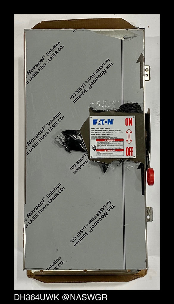Eaton DH364UWK Heavy Duty Safety Switch - 200A/600V/3P/N4X - Unused ...