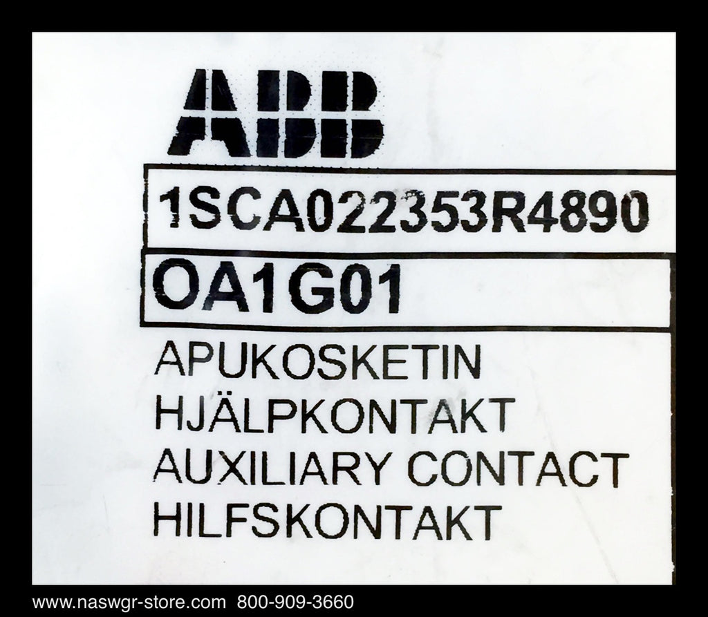 OA1G01 ~ ABB OA1G01 Auxiliary Contact — North American Switchgear Store