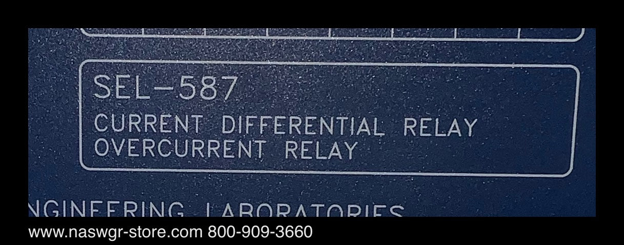 Schweitzer Engineering Laboratories SEL-587 Current Differential / Ove ...