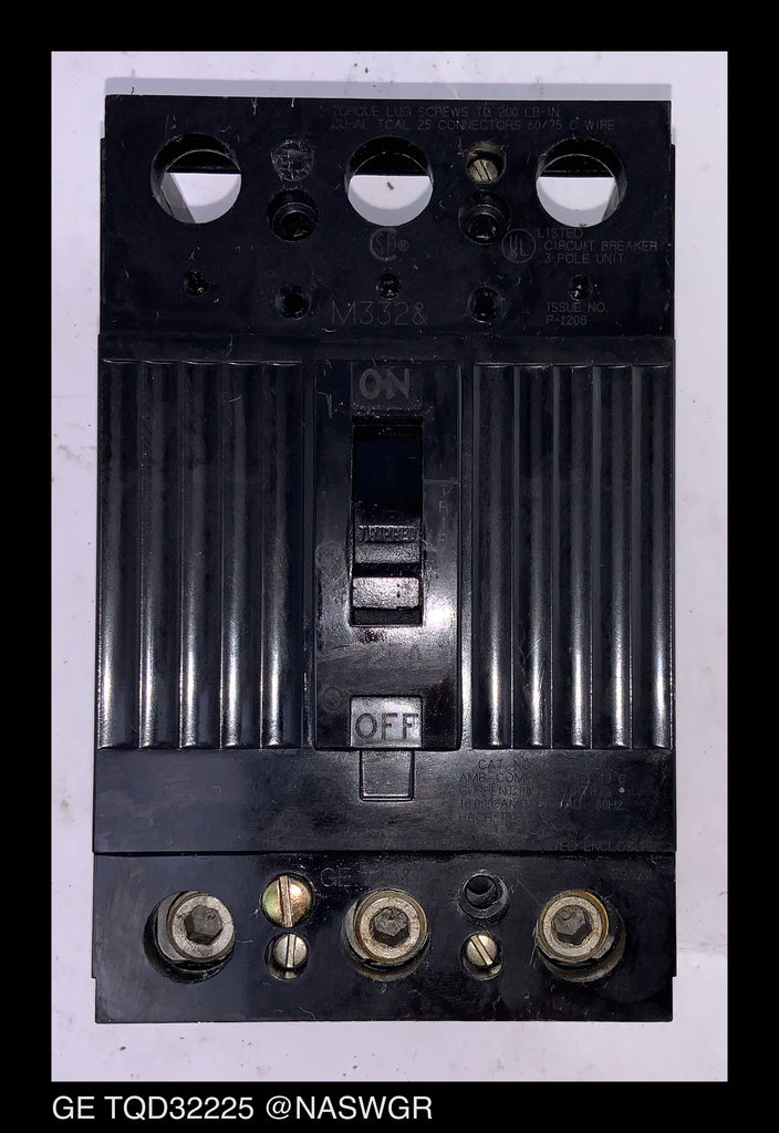GE TQD32225 Molded Case Circuit Breaker ~ 225 Amp — North American ...