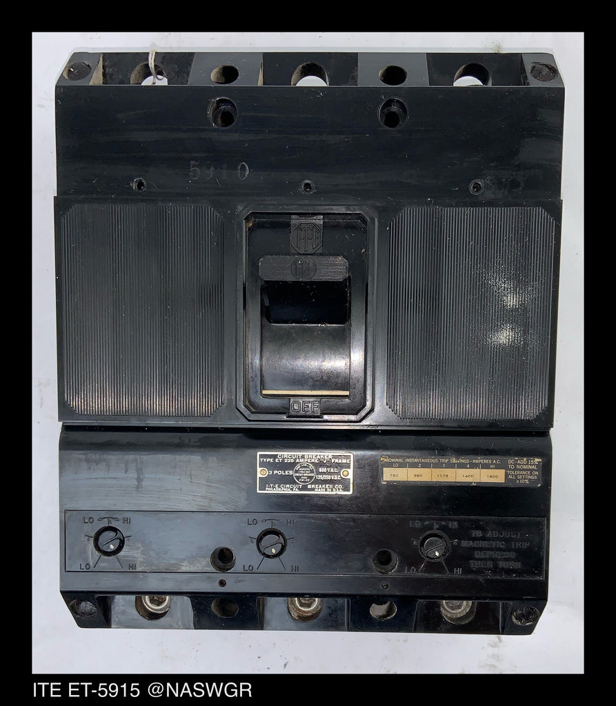 ITE ET-5915 Molded Case Circuit Breaker - 225 Amp — North American ...