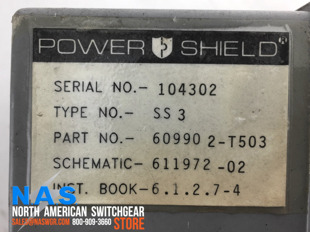 Power Shield Type SS3 ~ 609902-T503 — North American Switchgear Store