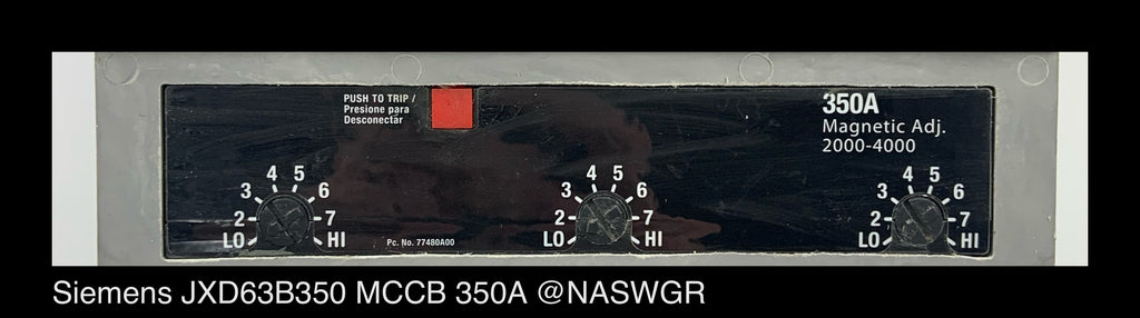 Siemens JXD63B350 Molded Case Circuit Breaker - 350 Amp — North ...