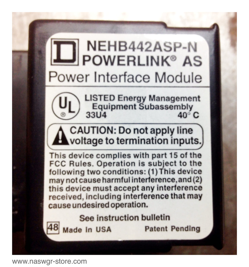 NEHB442ASP-N ~ Square D NEHB442ASP-N Powerlink Power Interface Module ...