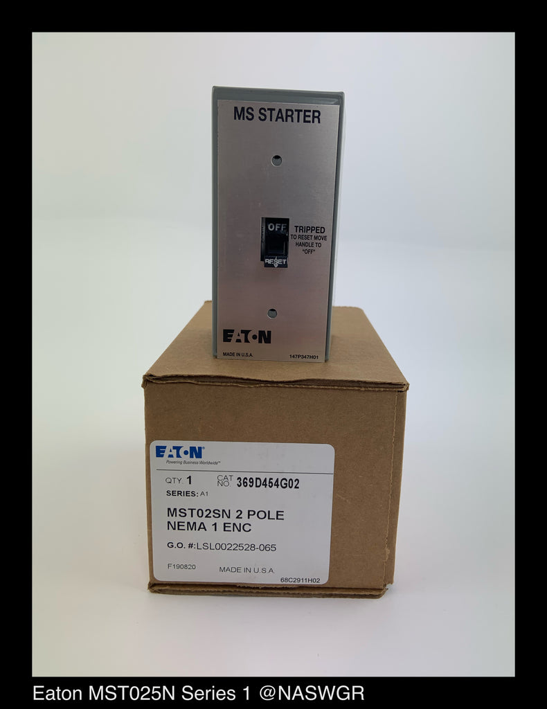 Eaton MST02SN MS Motor Starter - SIZE0/NEMA1 - Unused — North American ...