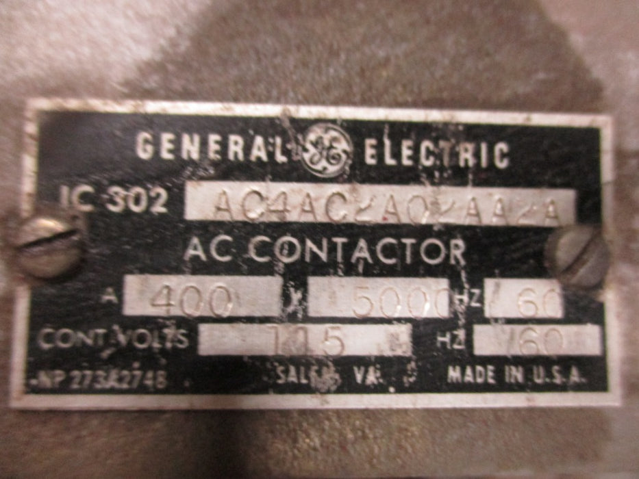 IC302AC4AC2A02AA2A General Electric IC302 A.C. Contactor — North ...