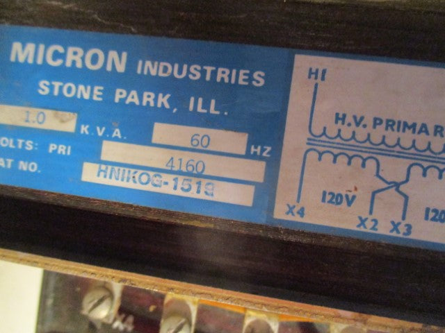 HNIKOG1519 - Control Power Transformer - Micron Industries — North ...