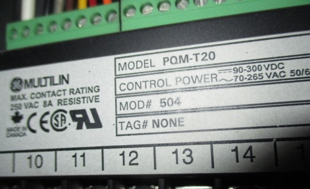 PQM-T20 - General Electric - PQM Power Quality Meter — North American ...