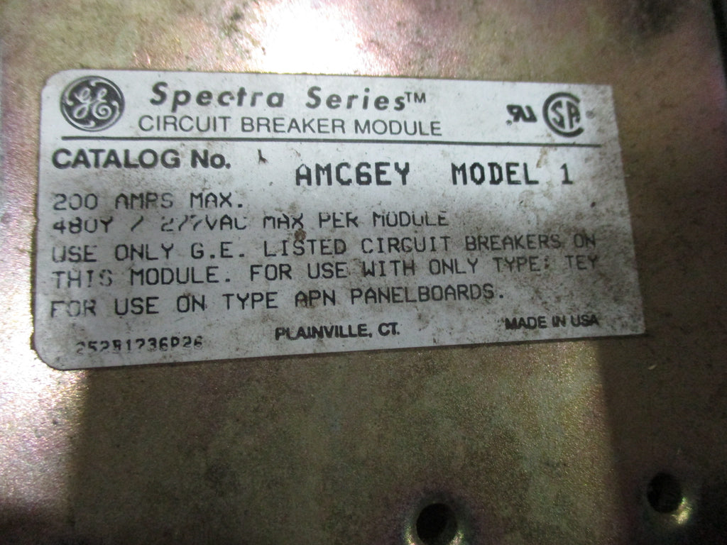 AMC6EY General Electric Spectra Series Circuit Breaker Module — North ...