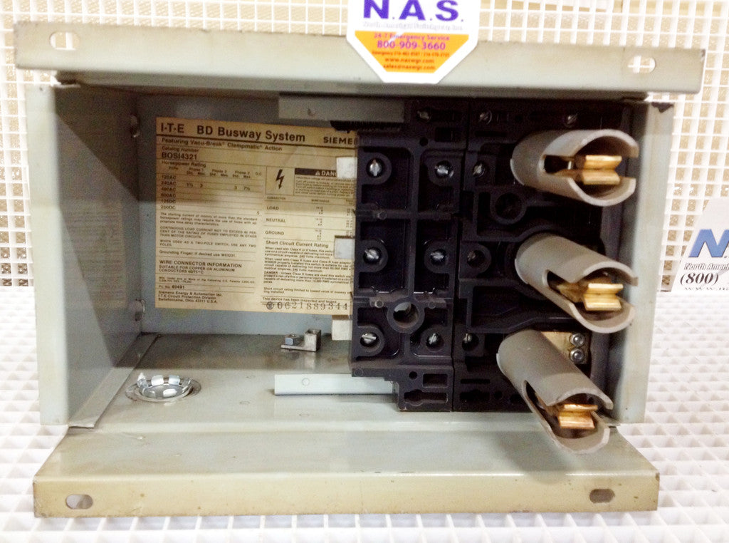 ITE BOS14321 Fusible Bus Plug — North American Switchgear Store