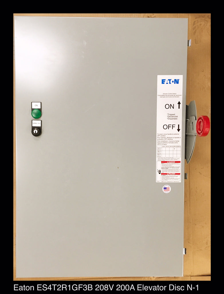Eaton ES4T2R1GF3B Elevator Control Switch - 200A/208v/N1 - Unused ...