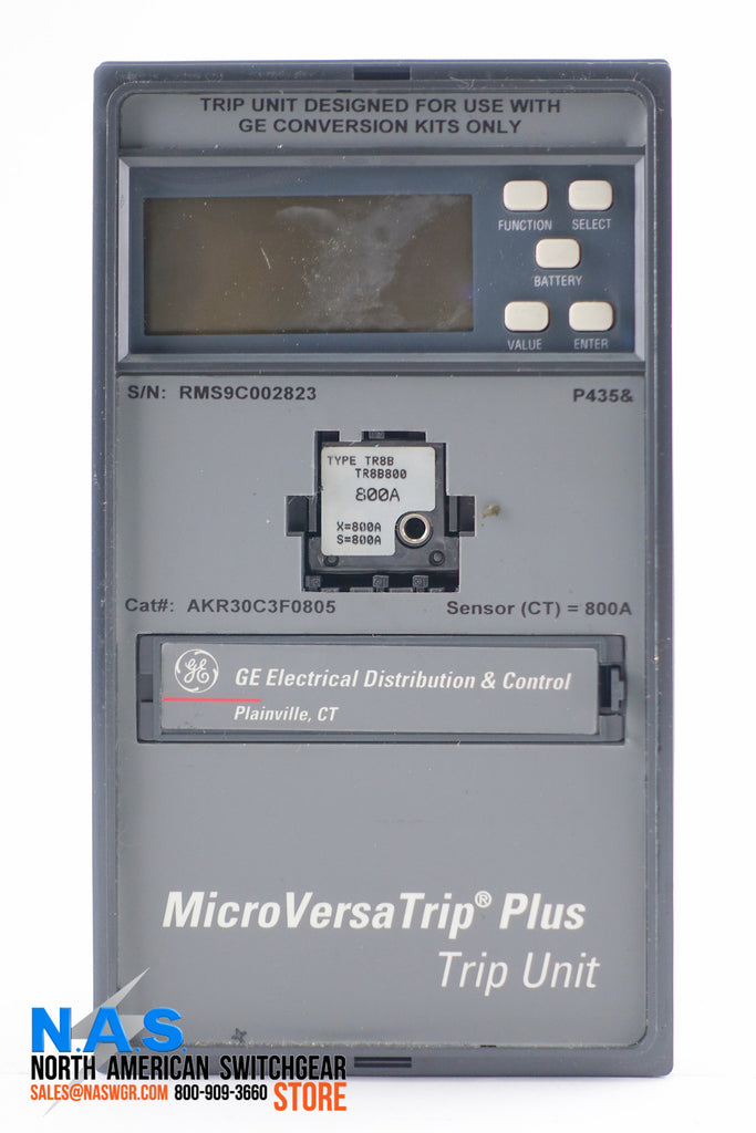 GE MicroVersaTrip Plus ~ AKR30C3F0805 — North American Switchgear Store