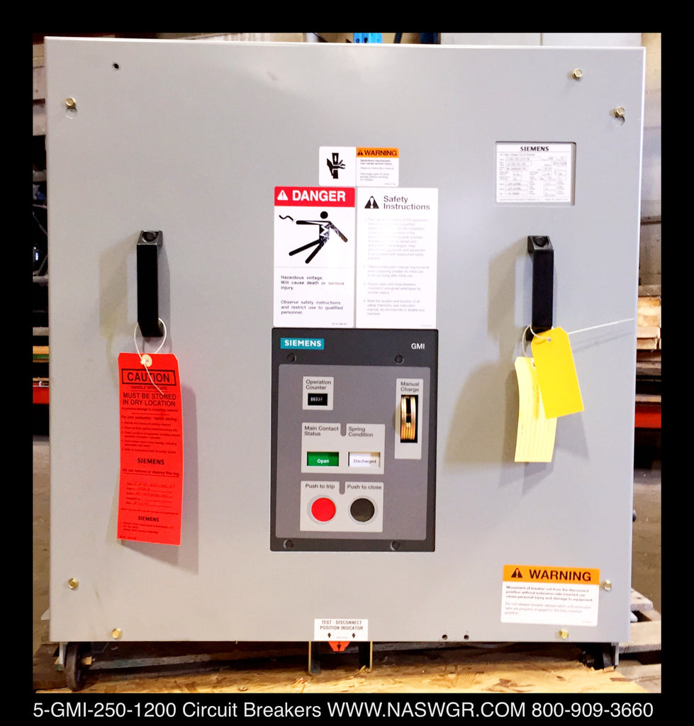 Siemens 5-GMI-250-1200-58 Vacuum Circuit Breaker (E/O,D/O) - 1200 Amp ...