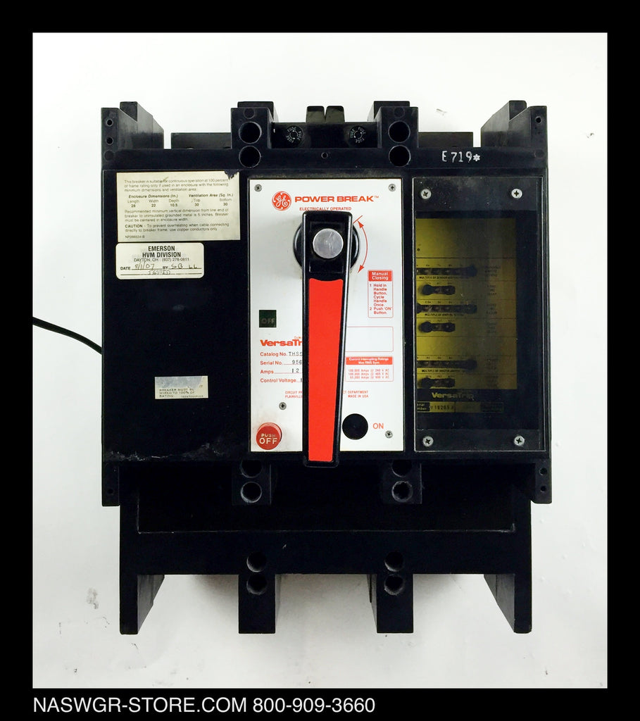 GE PowerBreak THSS4612DGE1 Circuit Breaker (E/O,B/I) - 1200 Amp — North ...