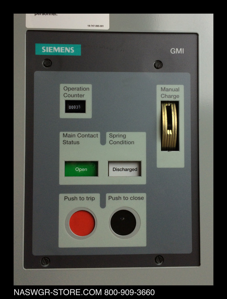 Siemens 15-GMI-750-1200-58 Vacuum Circuit Breaker - 1200 Amp — North ...