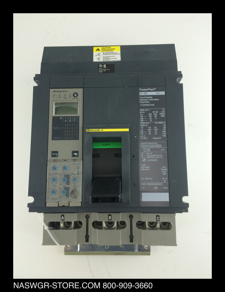 Square D PowerPact PJ400 Circuit Breaker - 400 Amp — North American ...