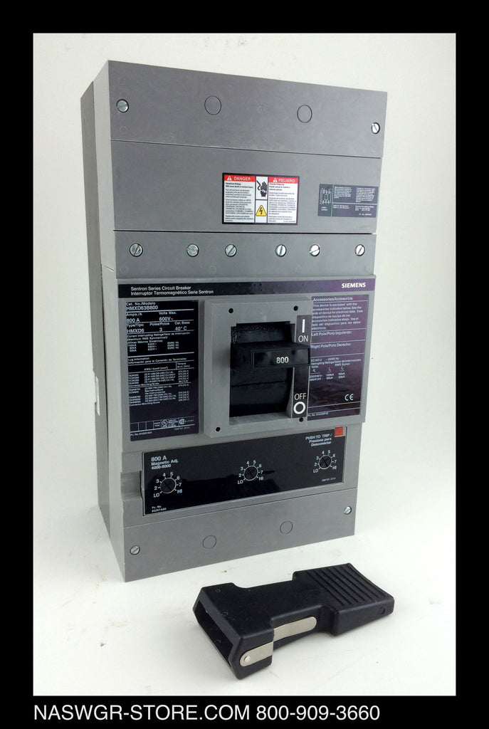 Siemens HMXD63B800 Molded Case Circuit Breaker - 800 Amp - Unused ...