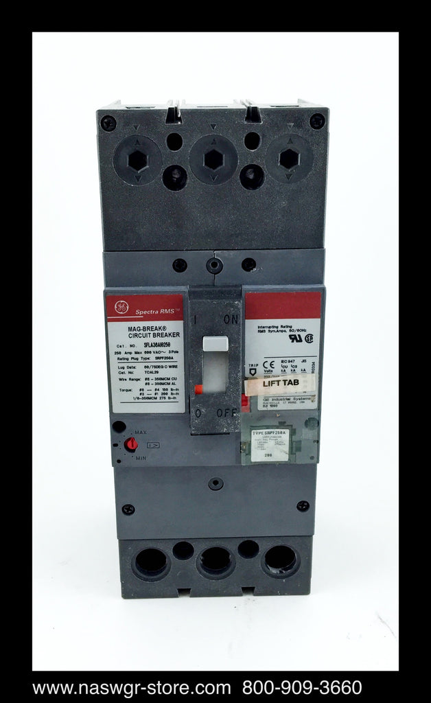 GE Spectra RMS SFLA36AI0250 Circuit Breaker - 250 Amp - Unused — North ...