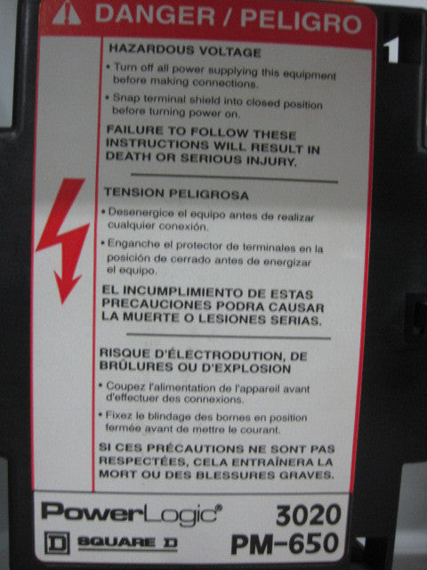 Square D Model 4 MCC Bucket with Power Logic 3020 PM-650 — North ...