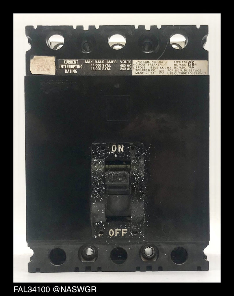 Square D FAL34100 Molded Case Circuit Breaker ~ 100 Amp — North ...