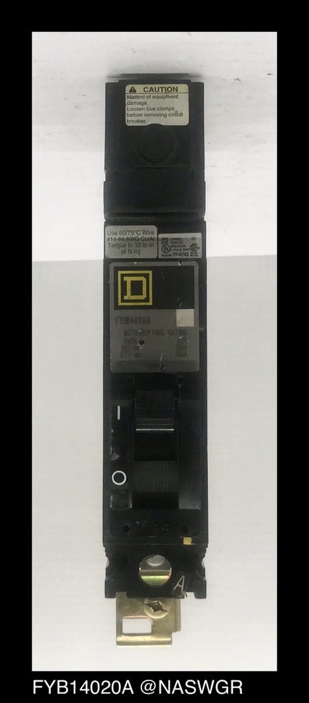 Square D FYB14020A Molded Case Circuit Breaker ~ 20 Amp — North ...