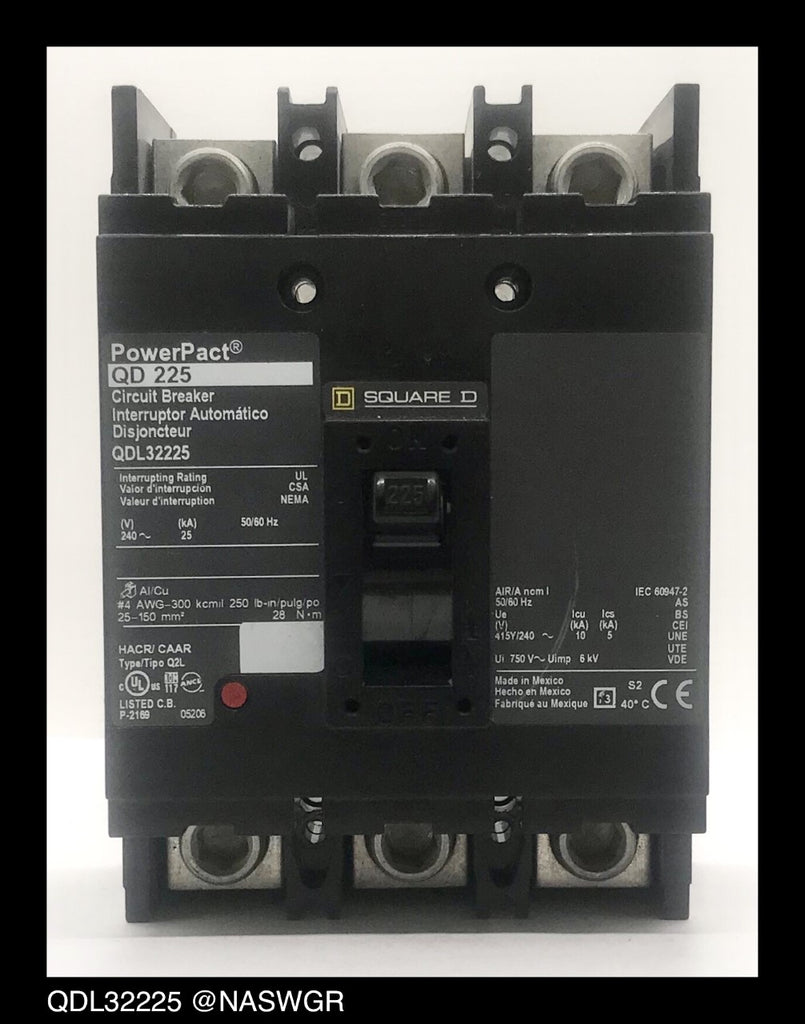 Square D QDL32225 Molded Case Circuit Breaker ~ 225 Amp — North ...