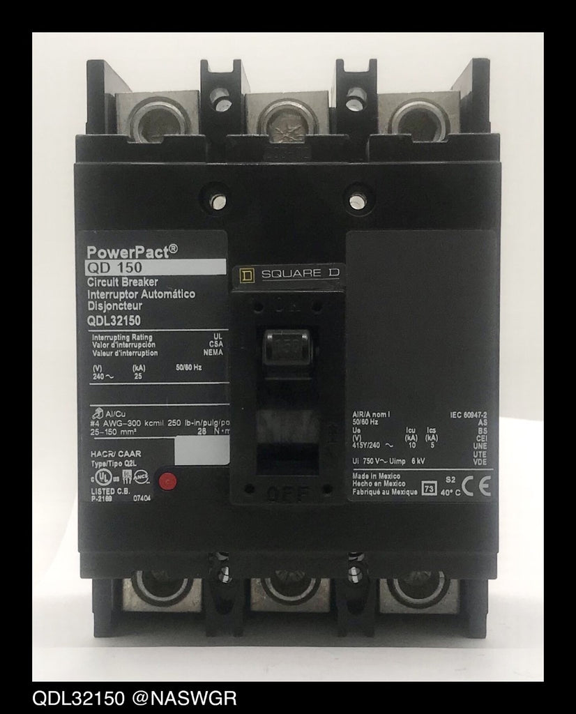 Square D QDL32150 Molded Case Circuit Breaker ~ 150 Amp — North ...