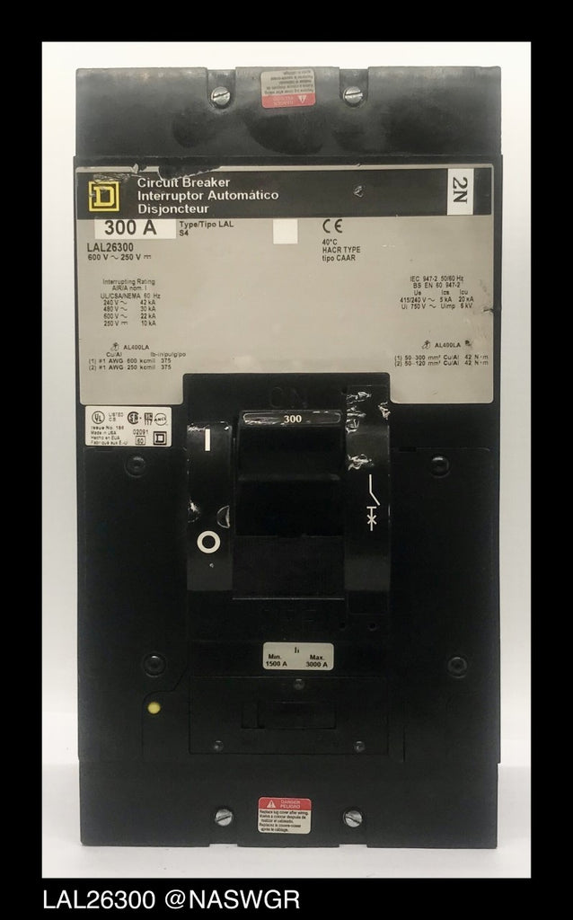 Square D LAL26300 Molded Case Circuit Breaker ~ 300 Amp — North American Switchgear Store